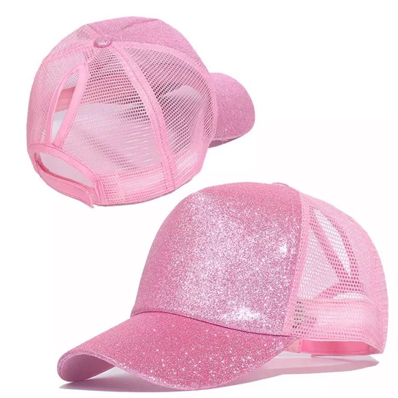 Miss Glam Beauty Co. | Accessories | Pink Glitter Hat | Poshmark